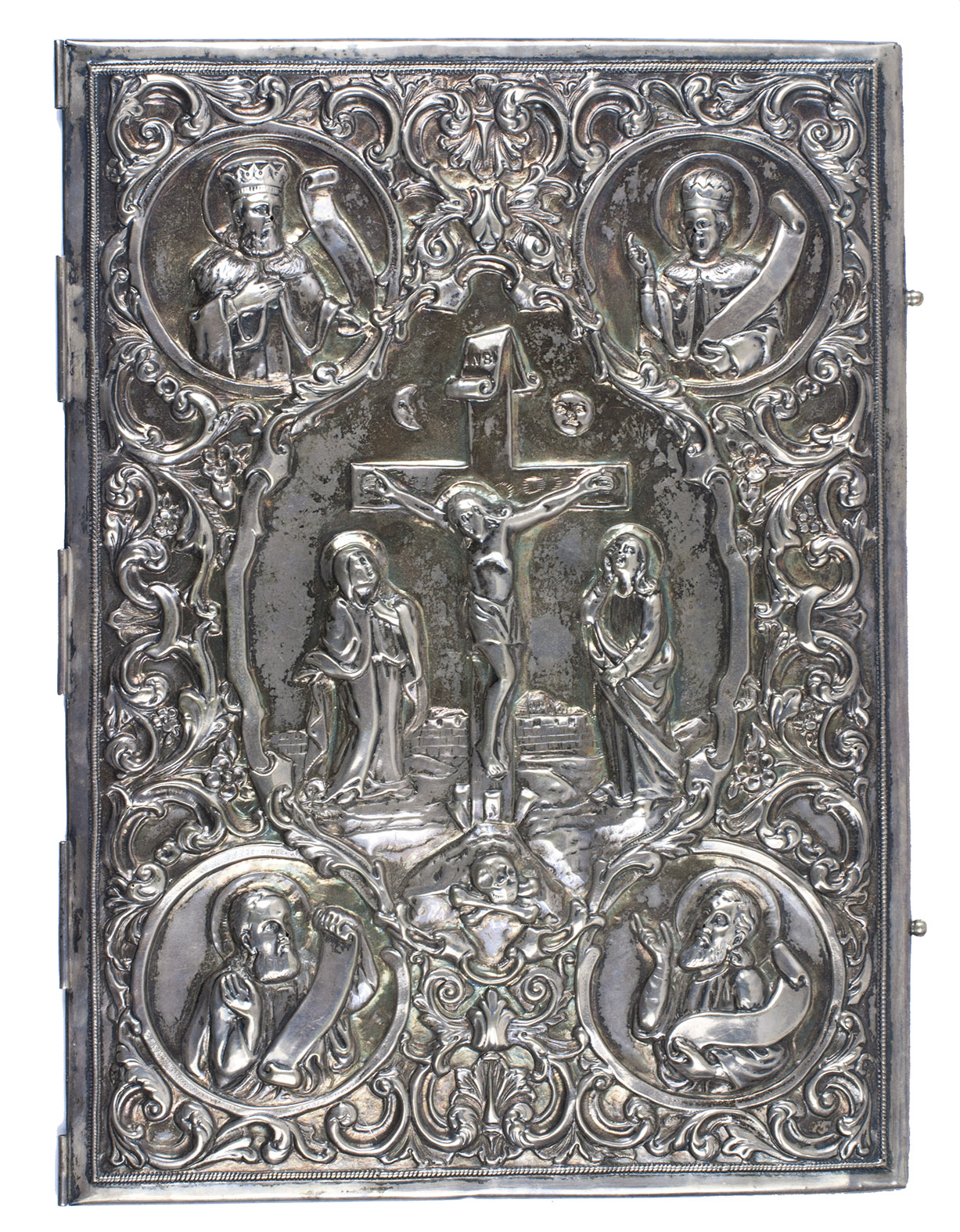 Large and richly decorated early 18th-century Dutch silver binding with ...