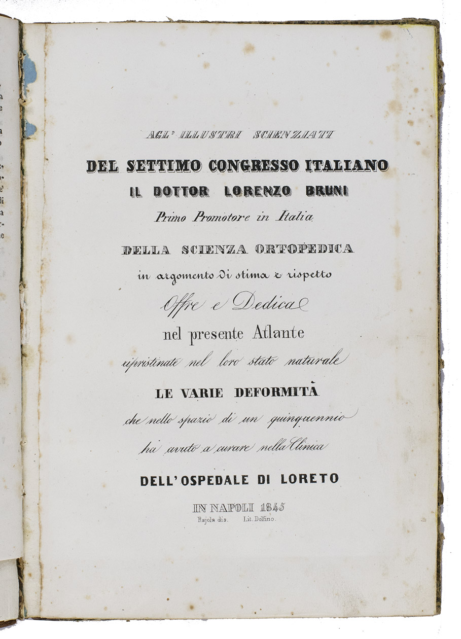Five rare works by the Italian orthopaedist Lorenzo Bruni (1804-1848 ...