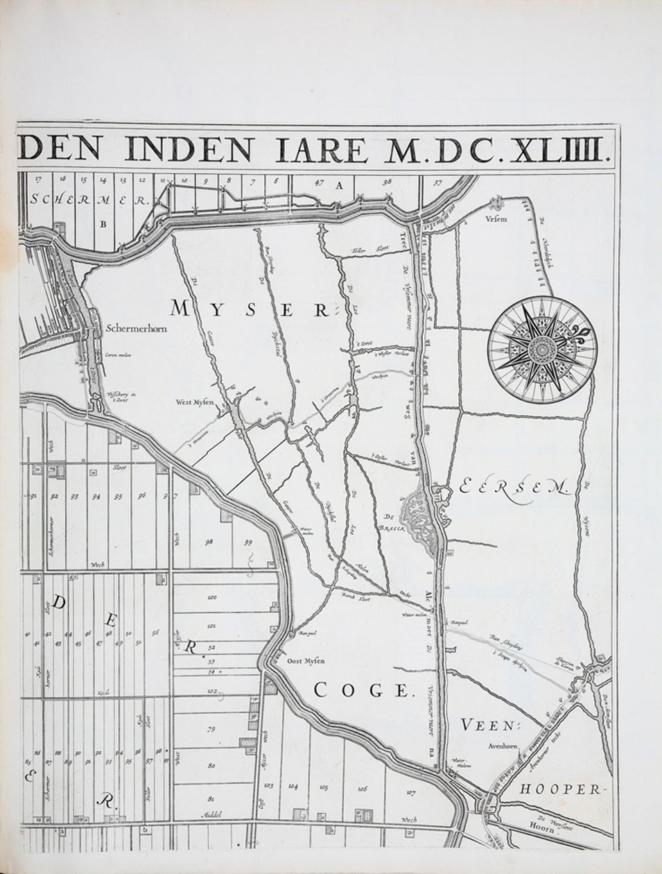 Collection of 6 maps of the Beemster polder 1644-1979